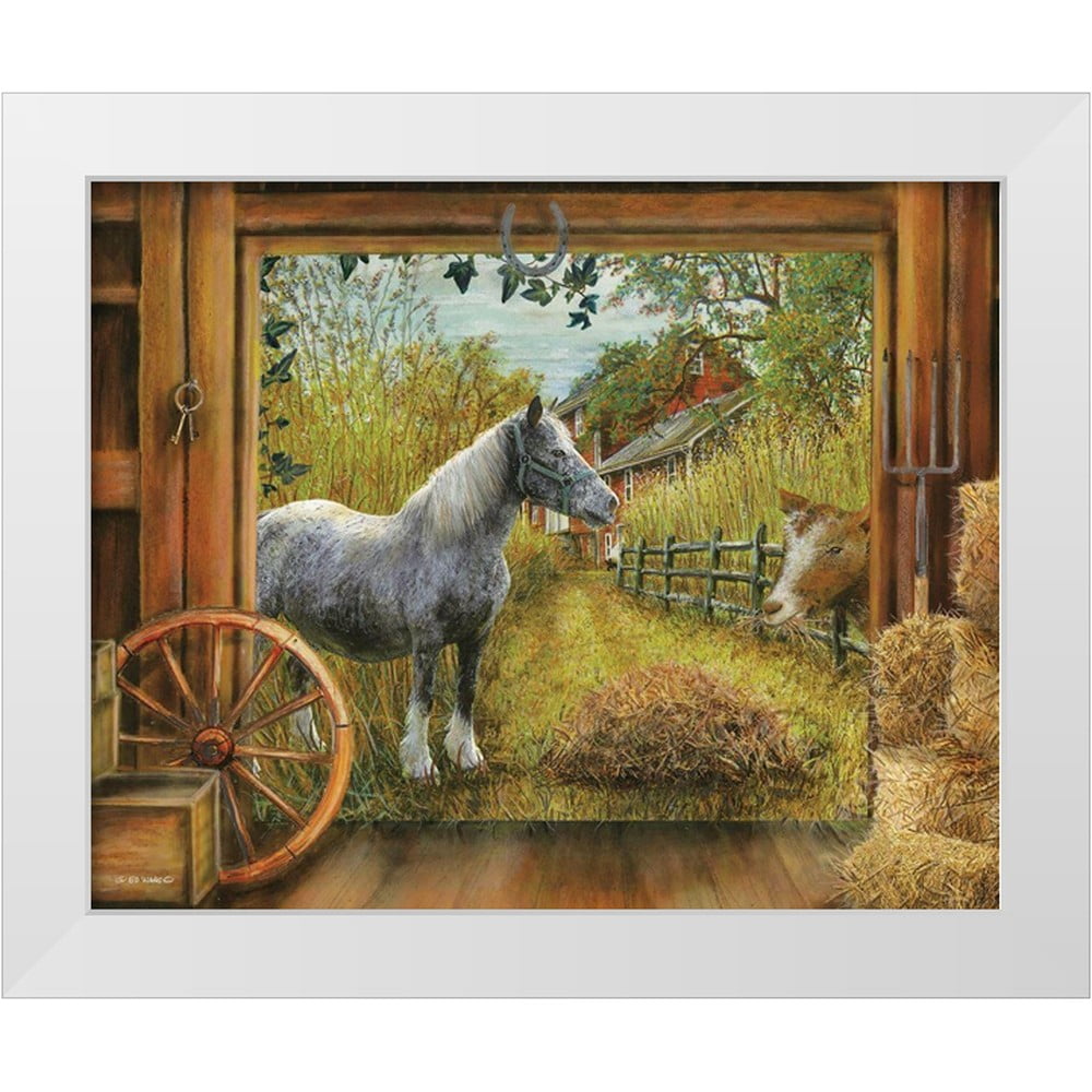 Wargo, Ed 18x15 White Modern Wood Framed Museum Art Print Titled - Barn ...