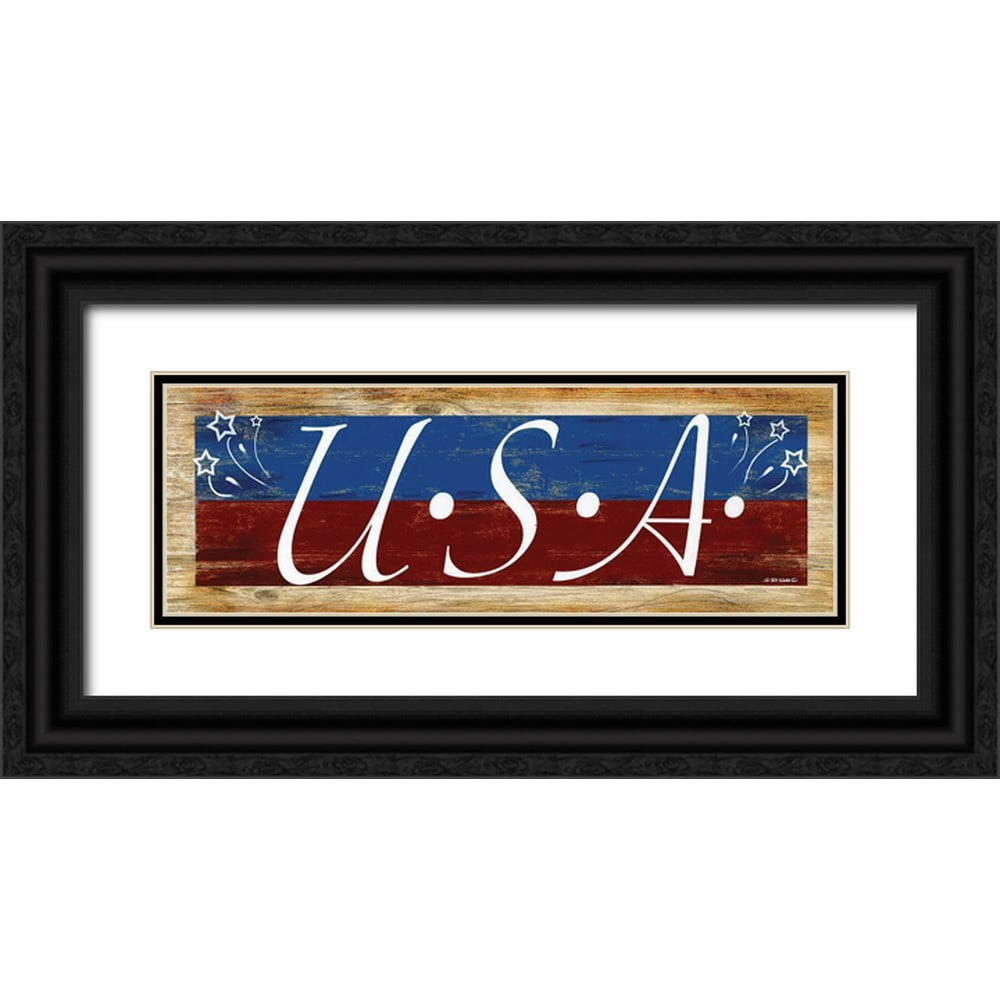 Wargo, Ed 18x9 Black Ornate Wood Framed with Double Matting Museum Art ...