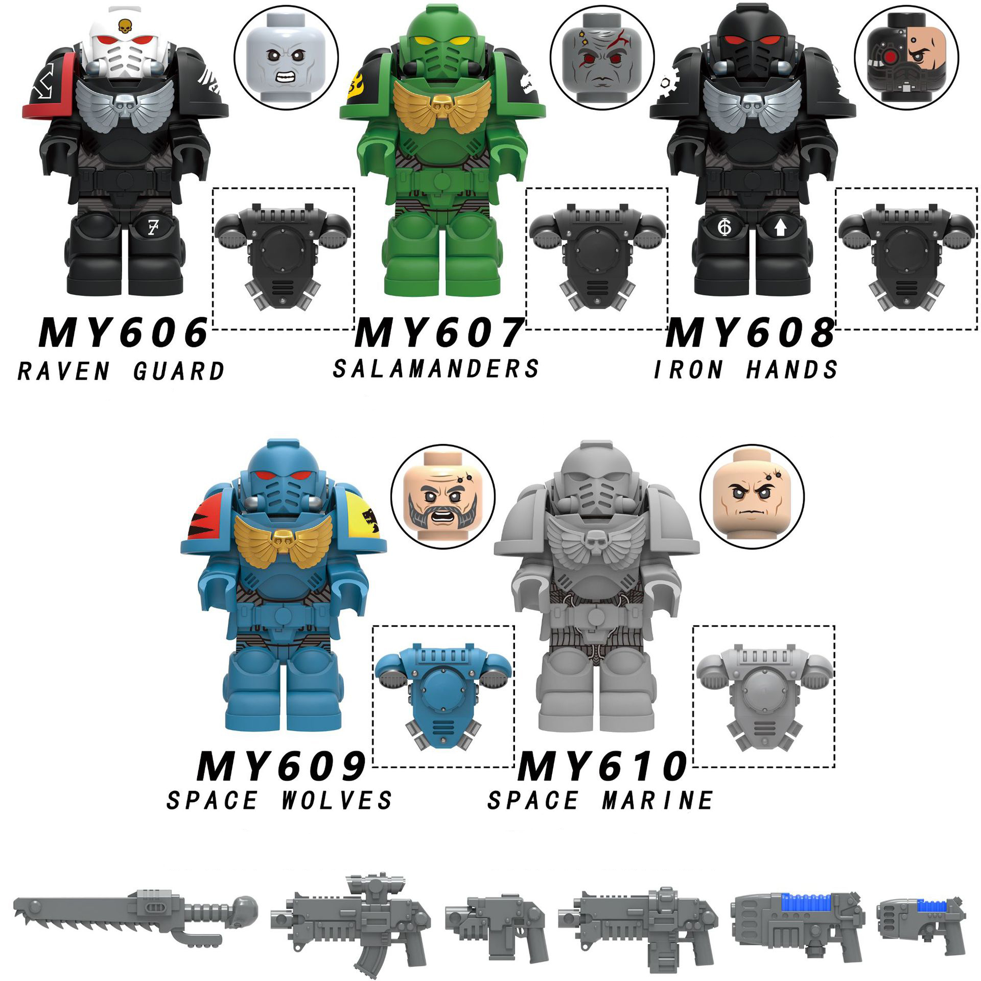Warhammer 40K Building Block Figure x 5 Sets 2 - Walmart.com