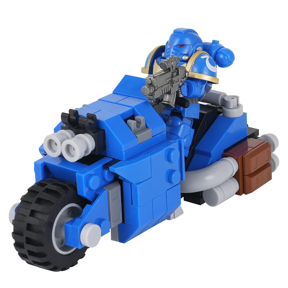 toybuy Warhammer 40K Ultramarines Predator Motorcycle Figure, 157 Pcs ...