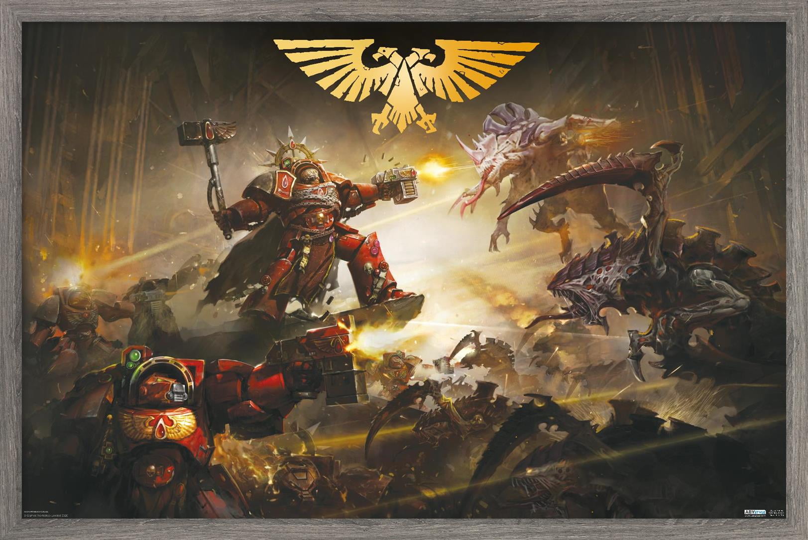 Warhammer 40K - The Battle of Baal Wall Poster, 22.375" x 34", Framed ...