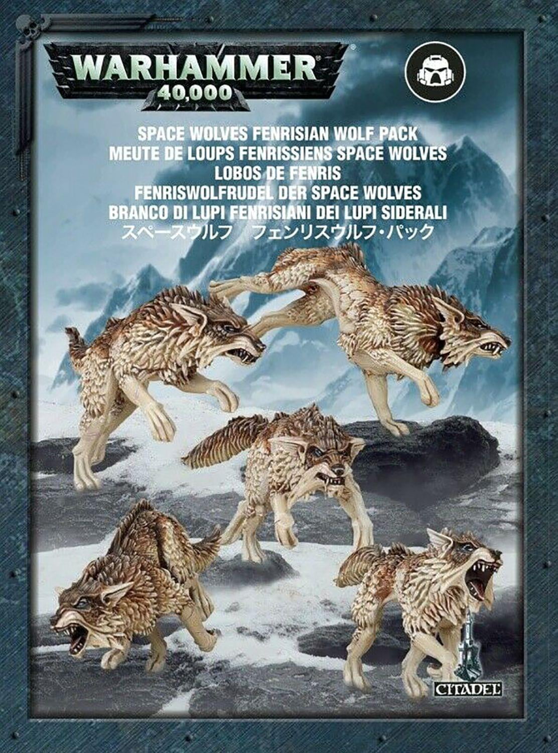 Warhammer 40k Model Miniatures - Space Wolves Fenrisian Wolf Pack ...