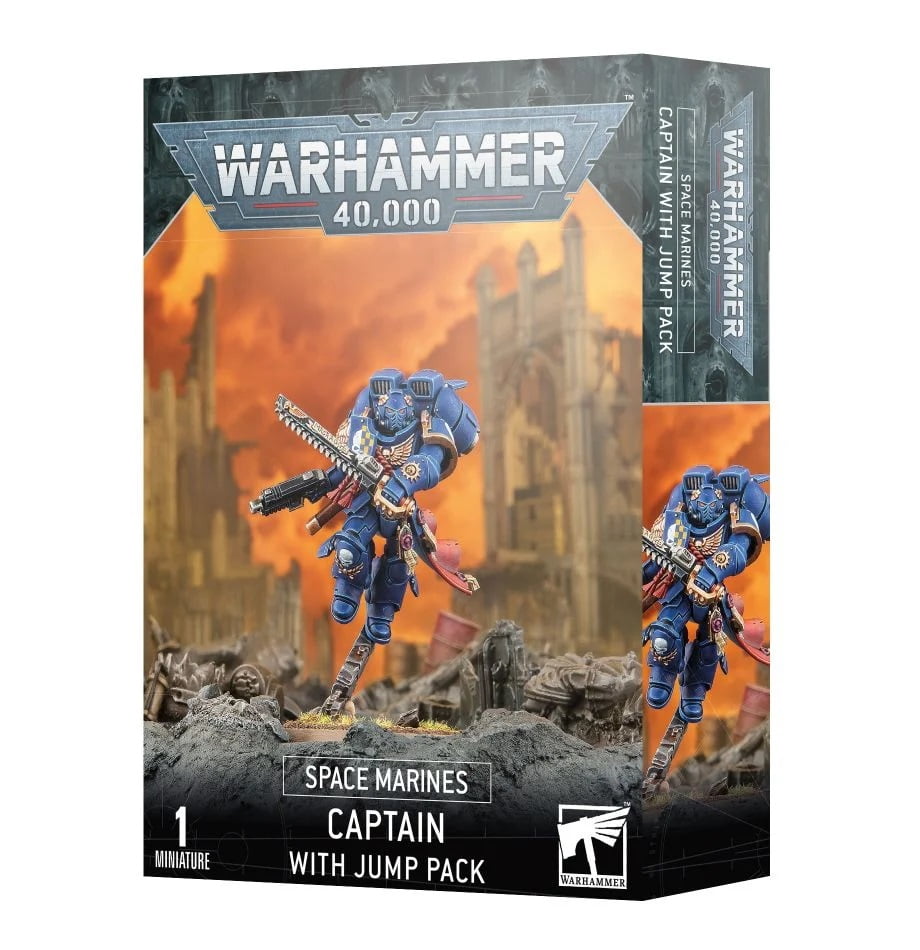 Games Workshop Warhammer 40k Space Marines Captain, Jump Pack, Flying ...