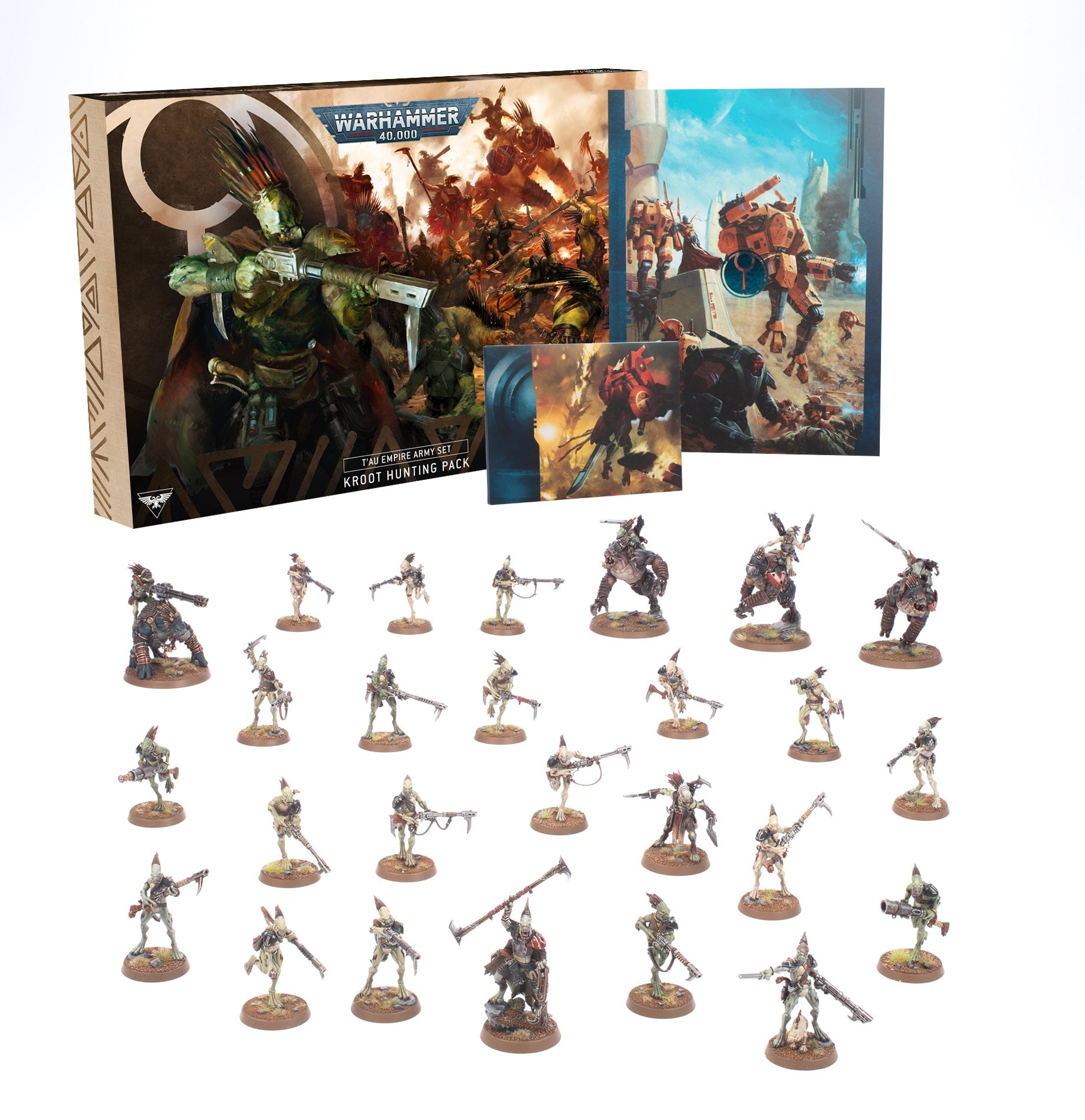 Warhammer 40k T'au Empire: Kroot Hunting Pack Miniature Models Game Set ...
