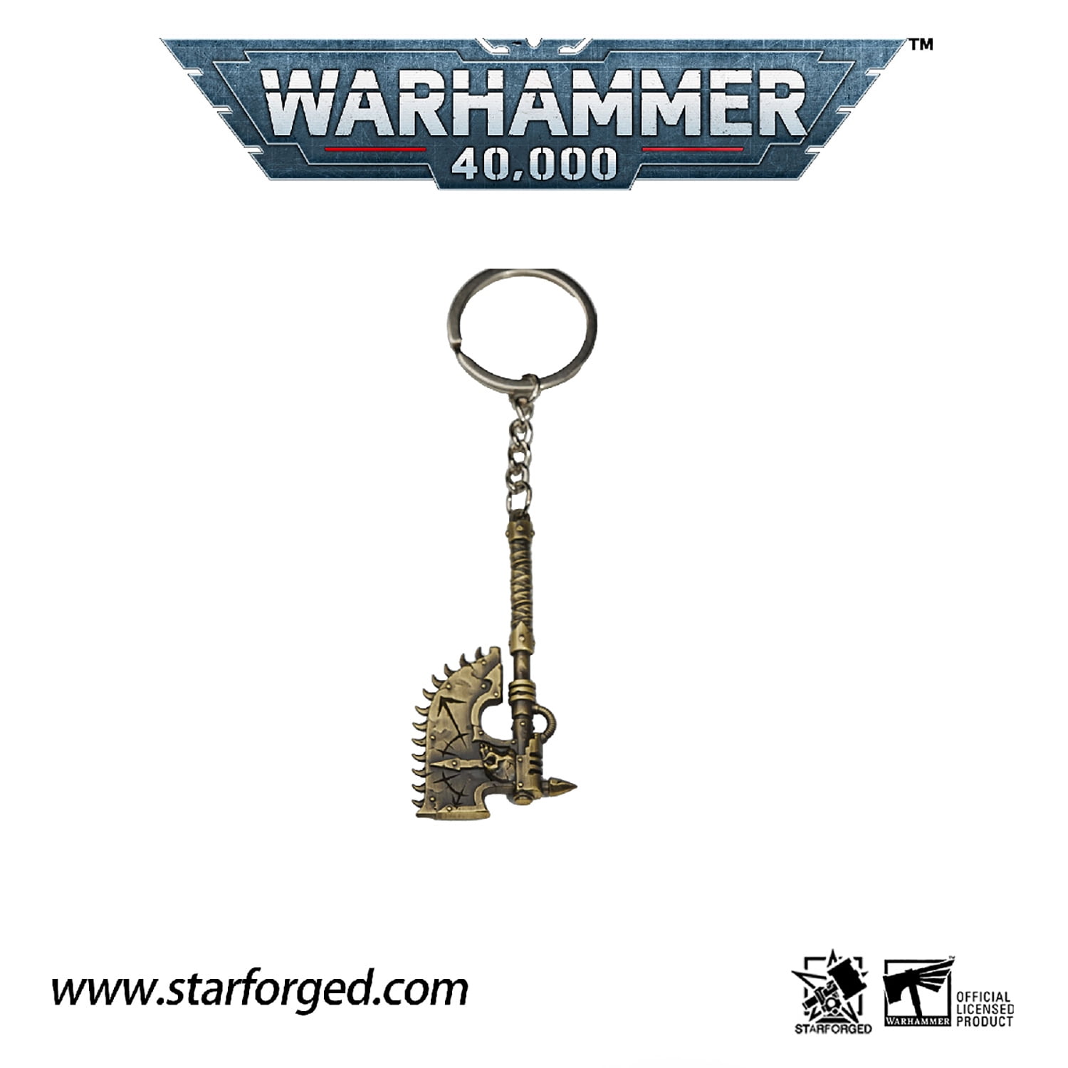 Warhammer Chaos Space Marine Chainaxe Keychain Starforged - Walmart.com