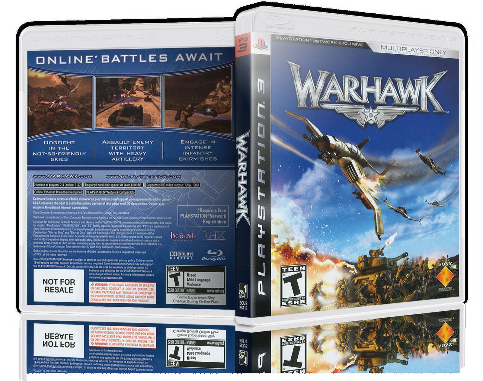 Warhawk - Replacement PS3 Cover and Case. NO GAME!! - Walmart.com
