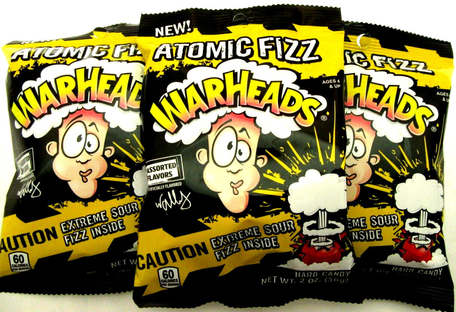 Warheads Extreme Sour Fizz Hard Candy Lot of 3 2oz Bags Watermelon ...