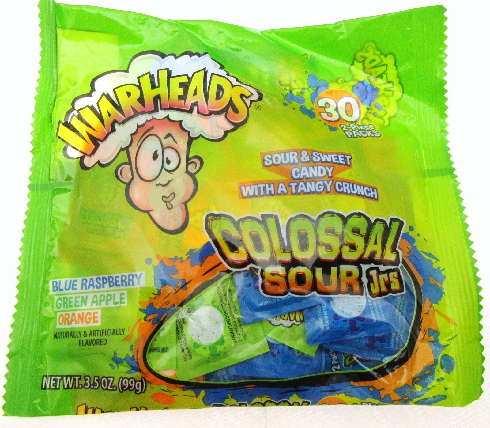 Warheads Colossal Sour Jrs Candy 3.5oz Bag Lot of 2 - Walmart.com