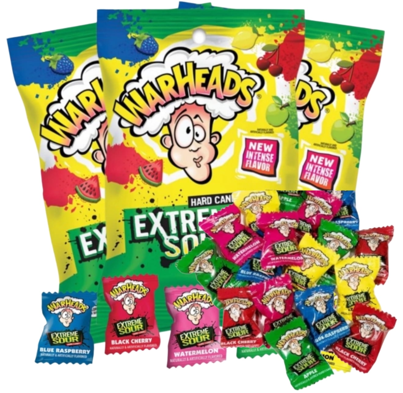 Warheads Extreme Sour Hard Candy, 3.25 oz - 3 Pack - Walmart.com