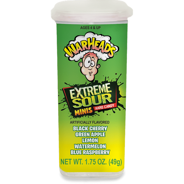 Warheads Extreme Sour Mini Sugar Candy, 18 Count, 1.75 oz - Multiple ...
