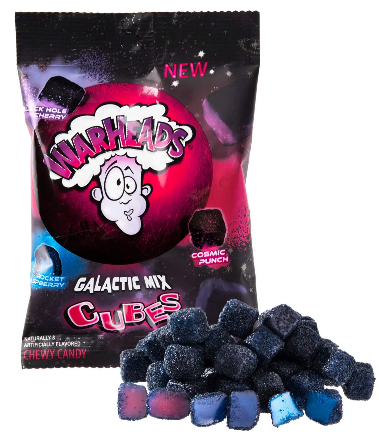 Warheads Sour Galactic Mix Cubes Extremely Sour Candy for Daring Sour ...