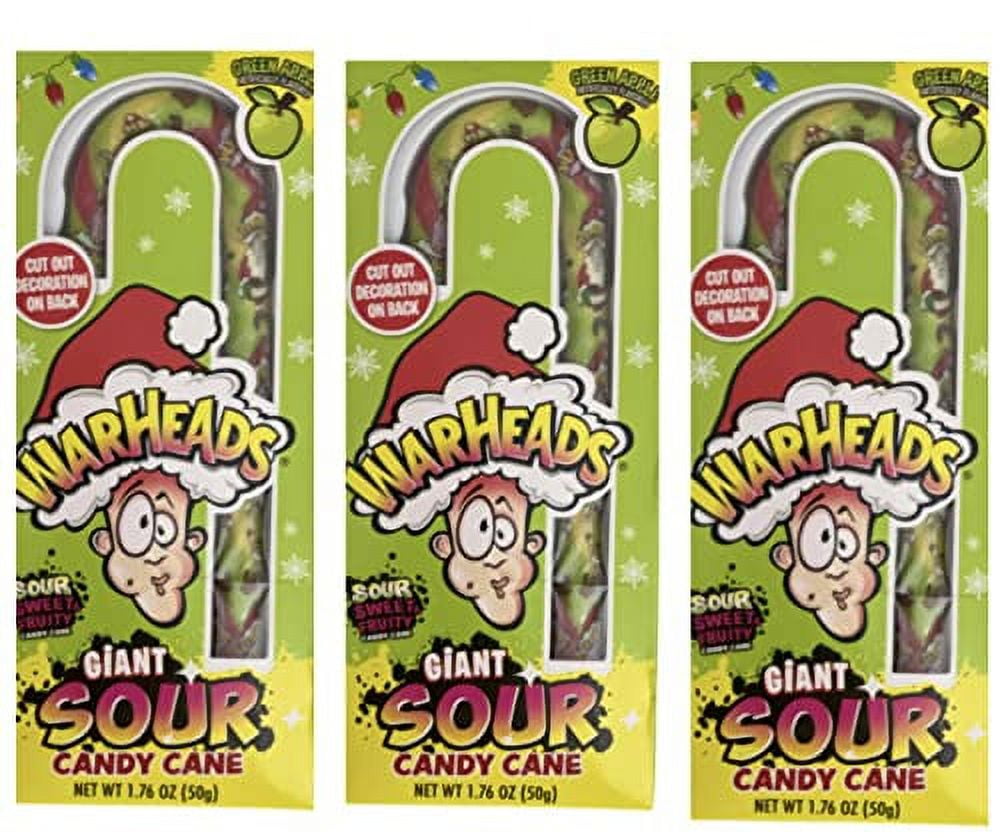 Warheads Giant Sour Candy Cane 1.76 oz. (Pack of 3) - Walmart.com