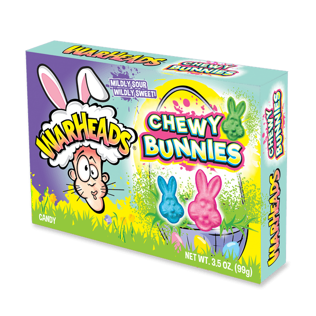 Warheads Sour Chewy Bunnies Easter Candy, 3.5oz. Theater Box - Walmart.com