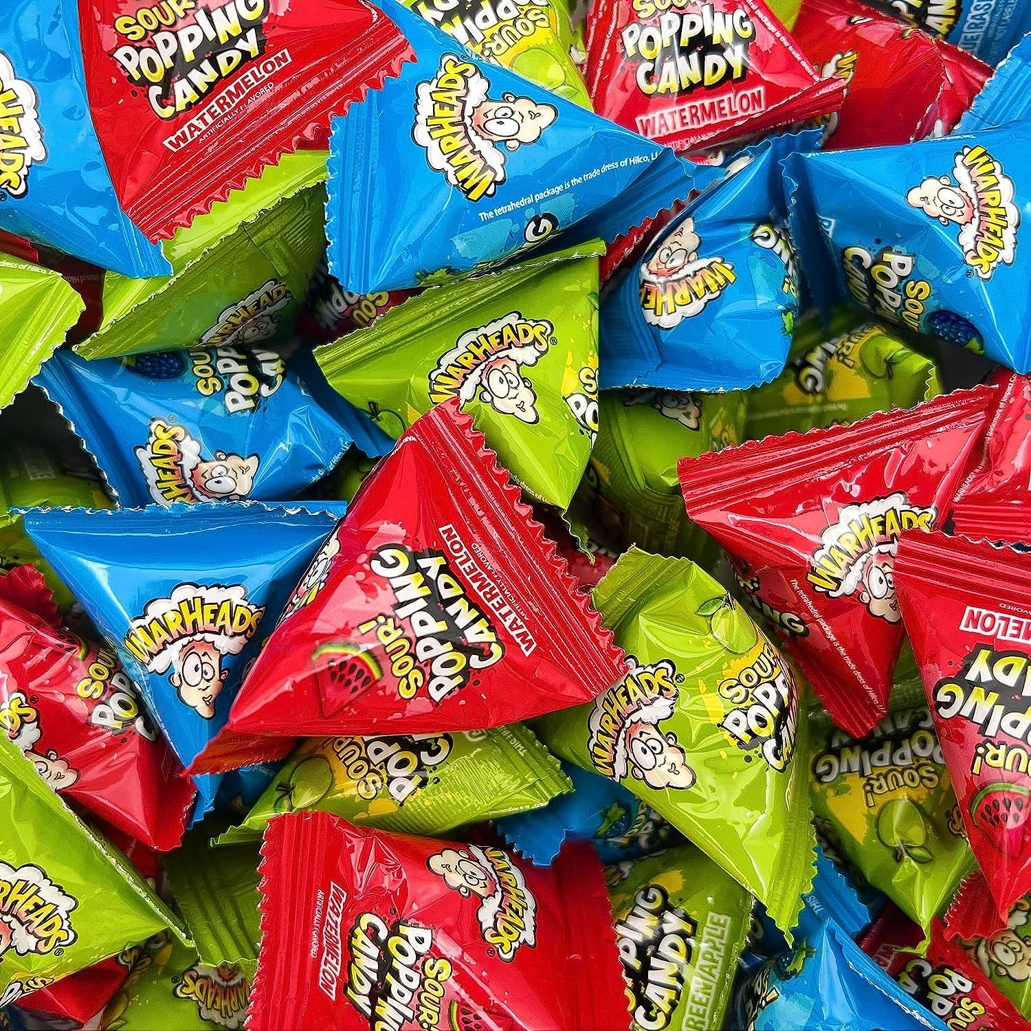 Warheads Sour Popping Candy Assorted Fruit Flavors, 40 Count Bag ...