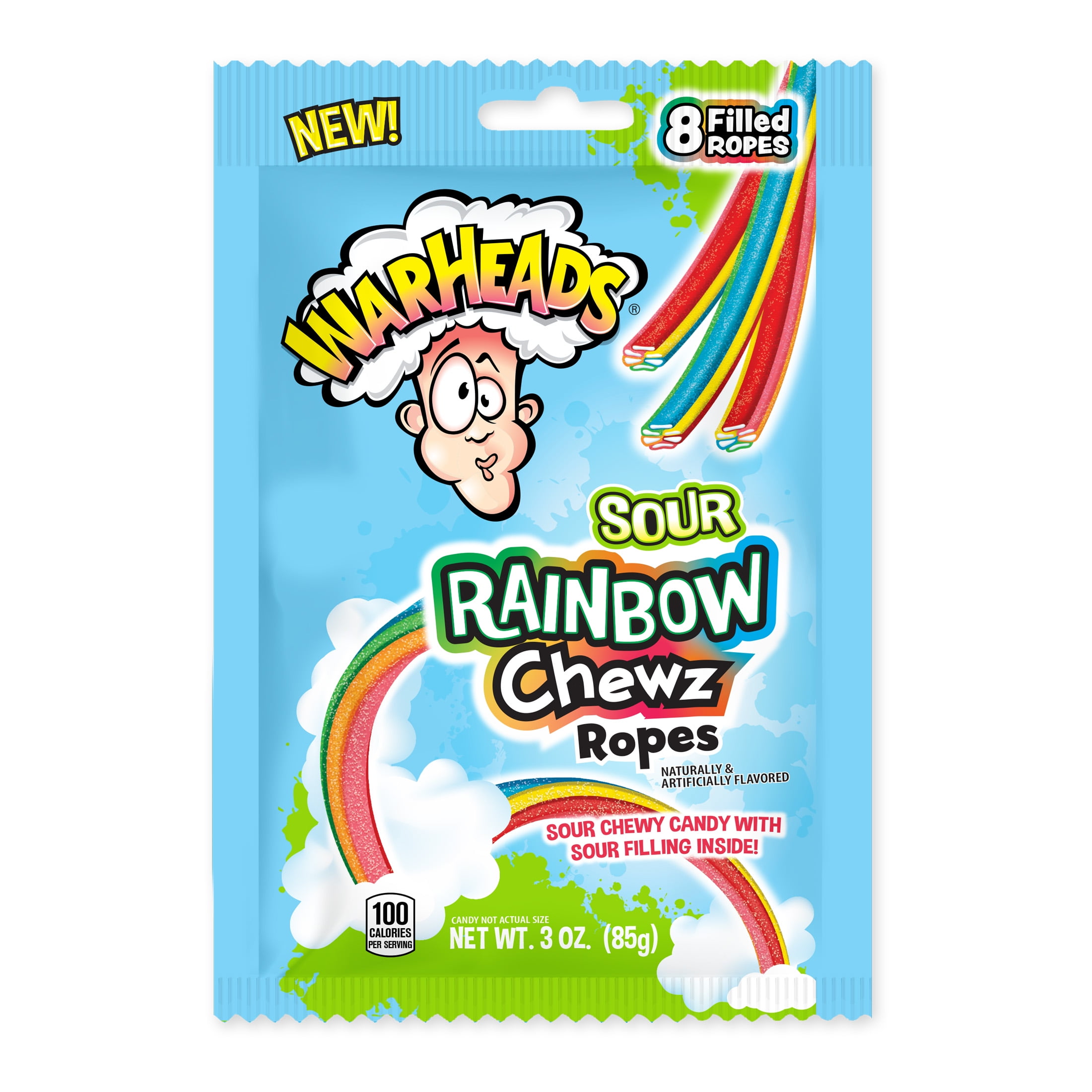 Warheads Sour Rainbow Chewz Ropes, 3oz - Walmart.com