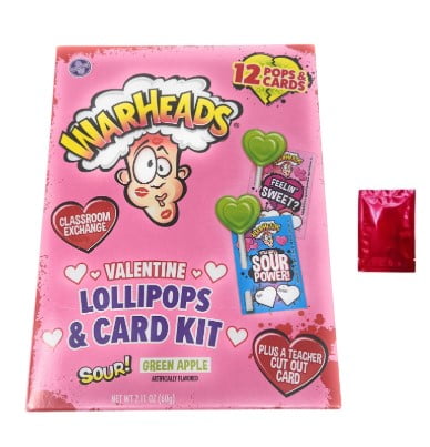 Warheads Valentine’s Day Lollipops and Cards Exchange Kit ...