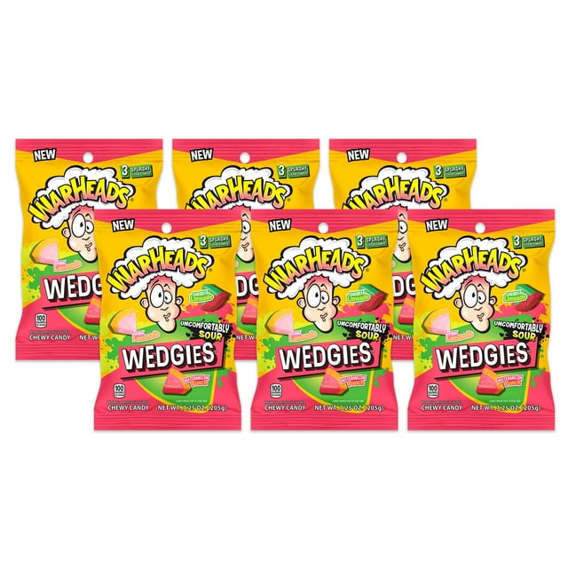 Warheads Wedgies - Sour Chewy Candy - Pink Lemonade, Cherry Limeade ...