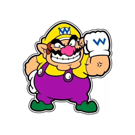 Wario 2D Waterproof Sticker Phone Decal Water Bottle Stickers Car ...