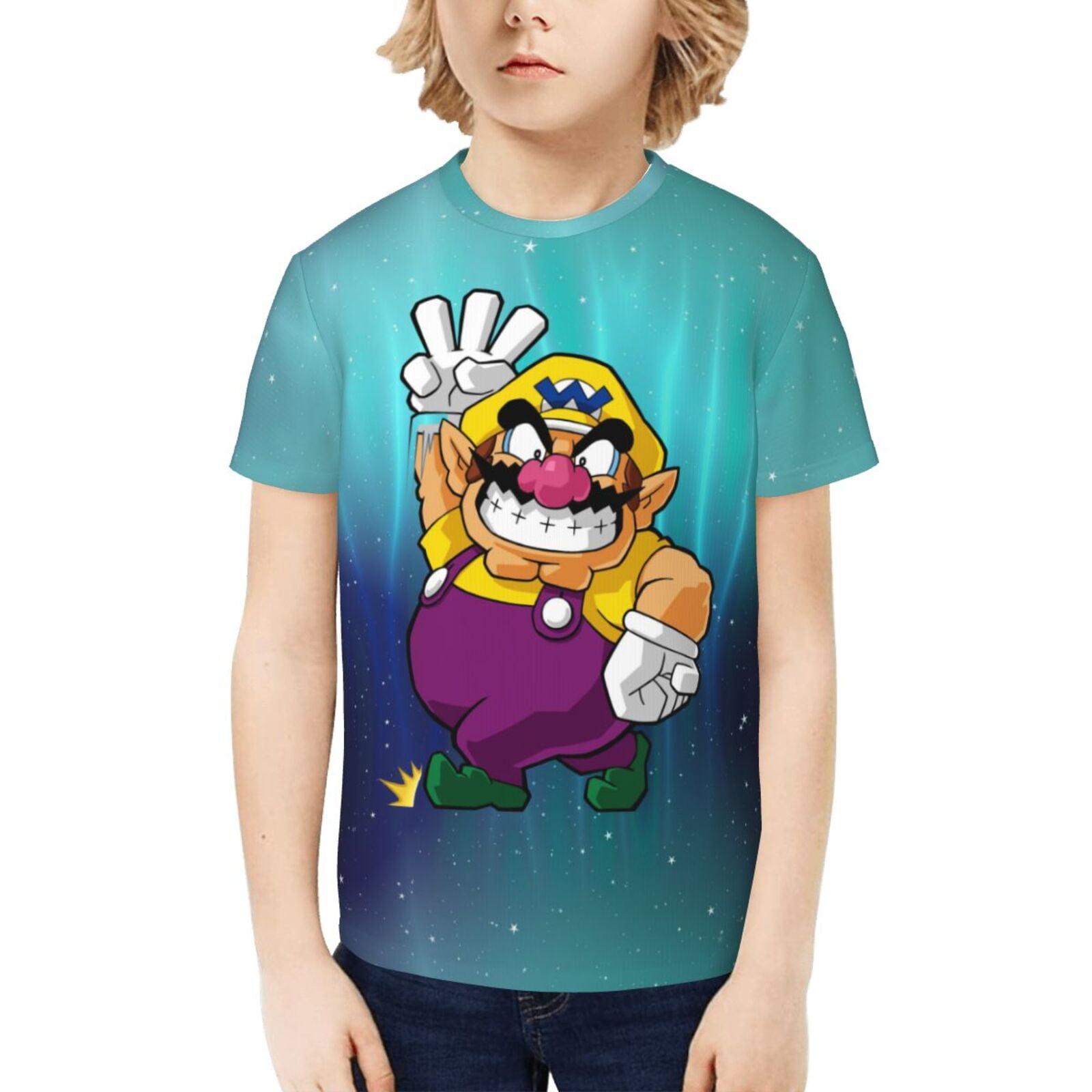 Wario Kids T-Shirt 3d Printed Graphic T-Shirts Boys And Girls Short ...