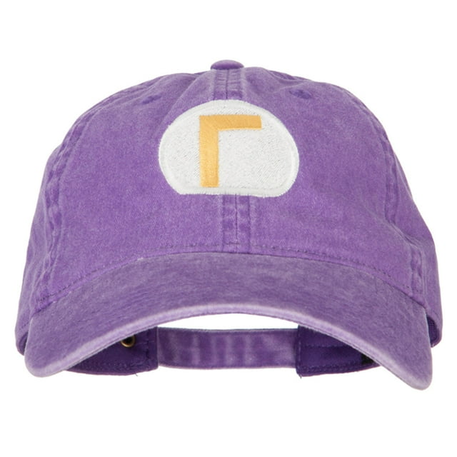 Wario Waluigi Embroidered Washed Cotton Twill Cap - Purple OSFM ...