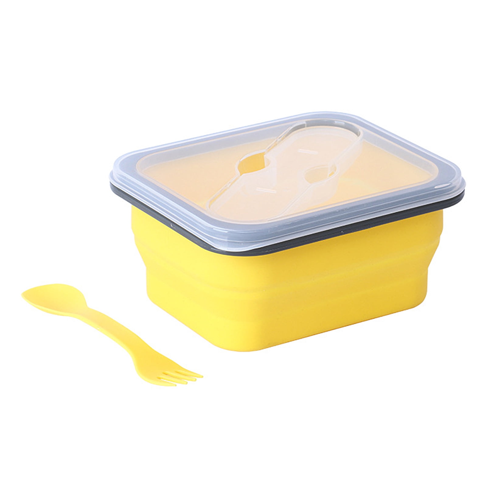 Warkul 1 Set 600/700ml Lunch Box Foldable Microwaveable Silicone School ...