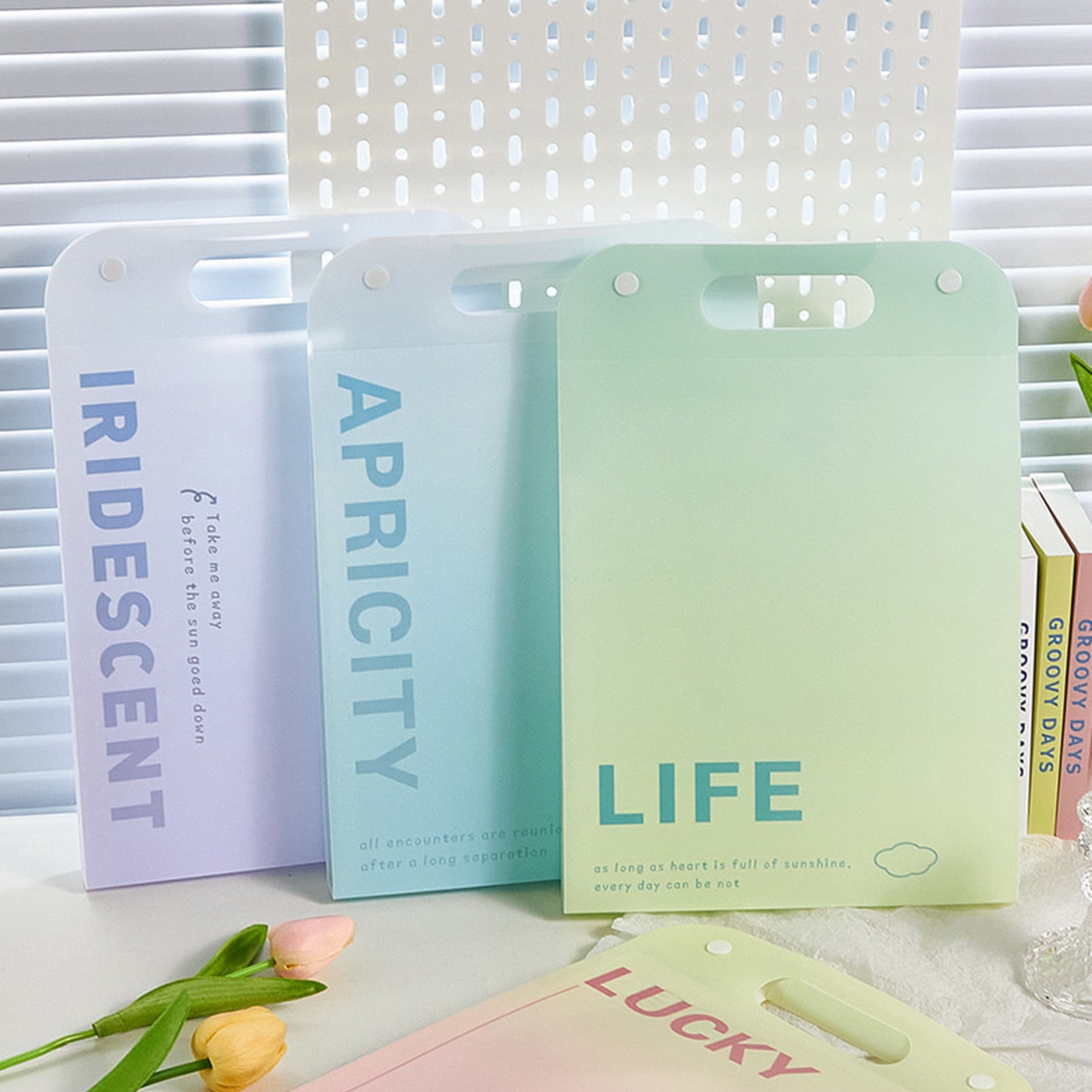 Warkul 1 Set A4 File Folder with Tabs - Multifunctional Snap Button ...