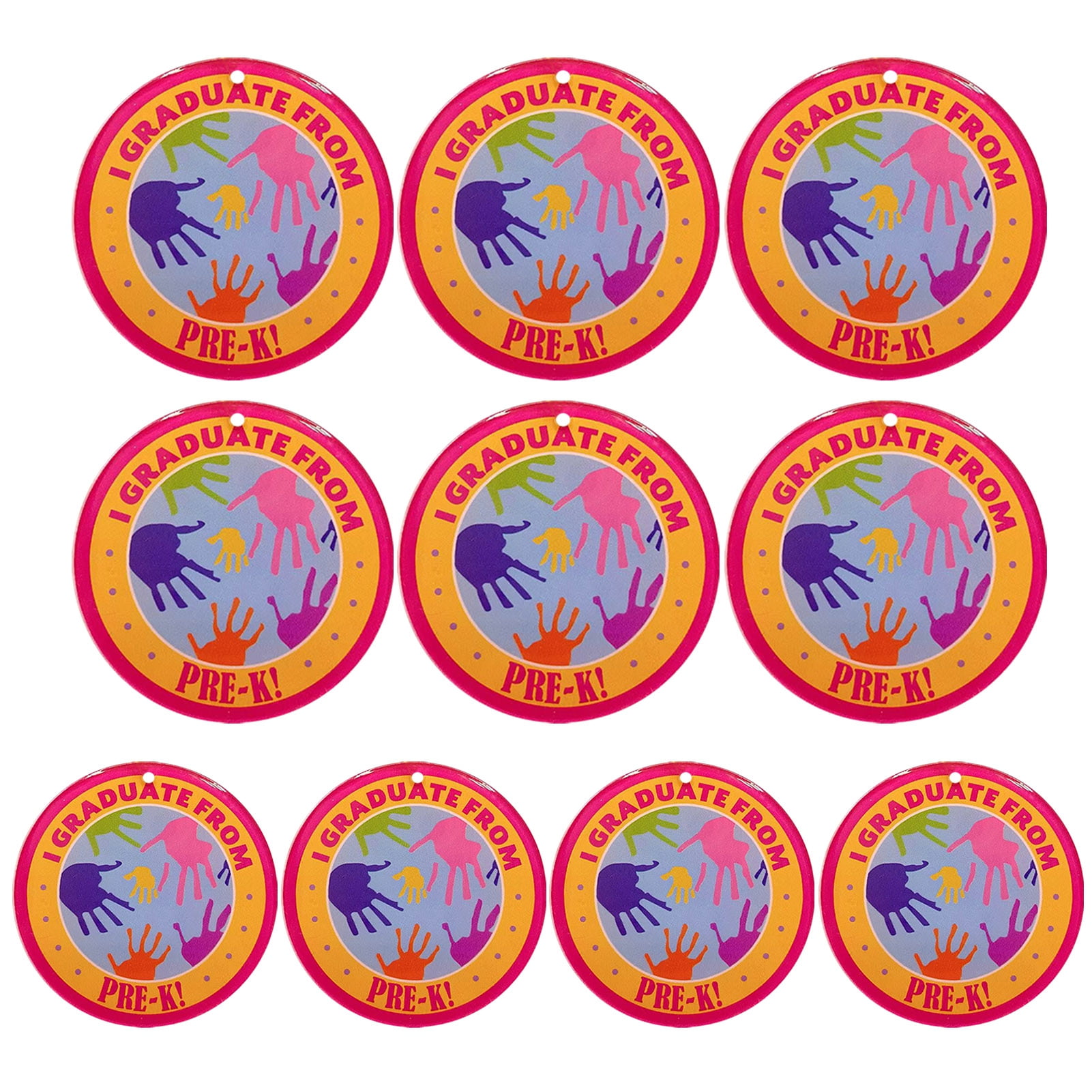 Warkul 10 Pcs Kindergarten Graduation Medals Cute Rubber Award Medals ...