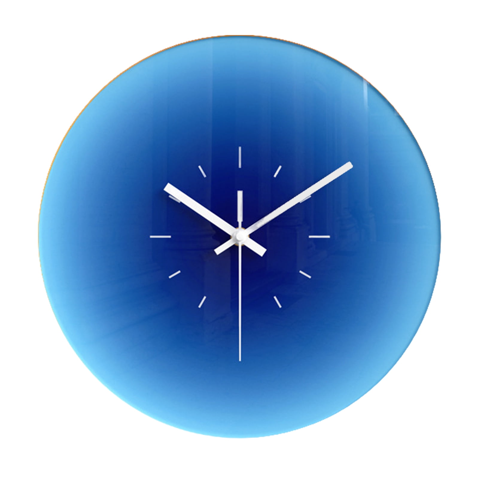 Warkul 12" Battery Operated Wall Clock Tempered Glass Quiet Quartz Non ...
