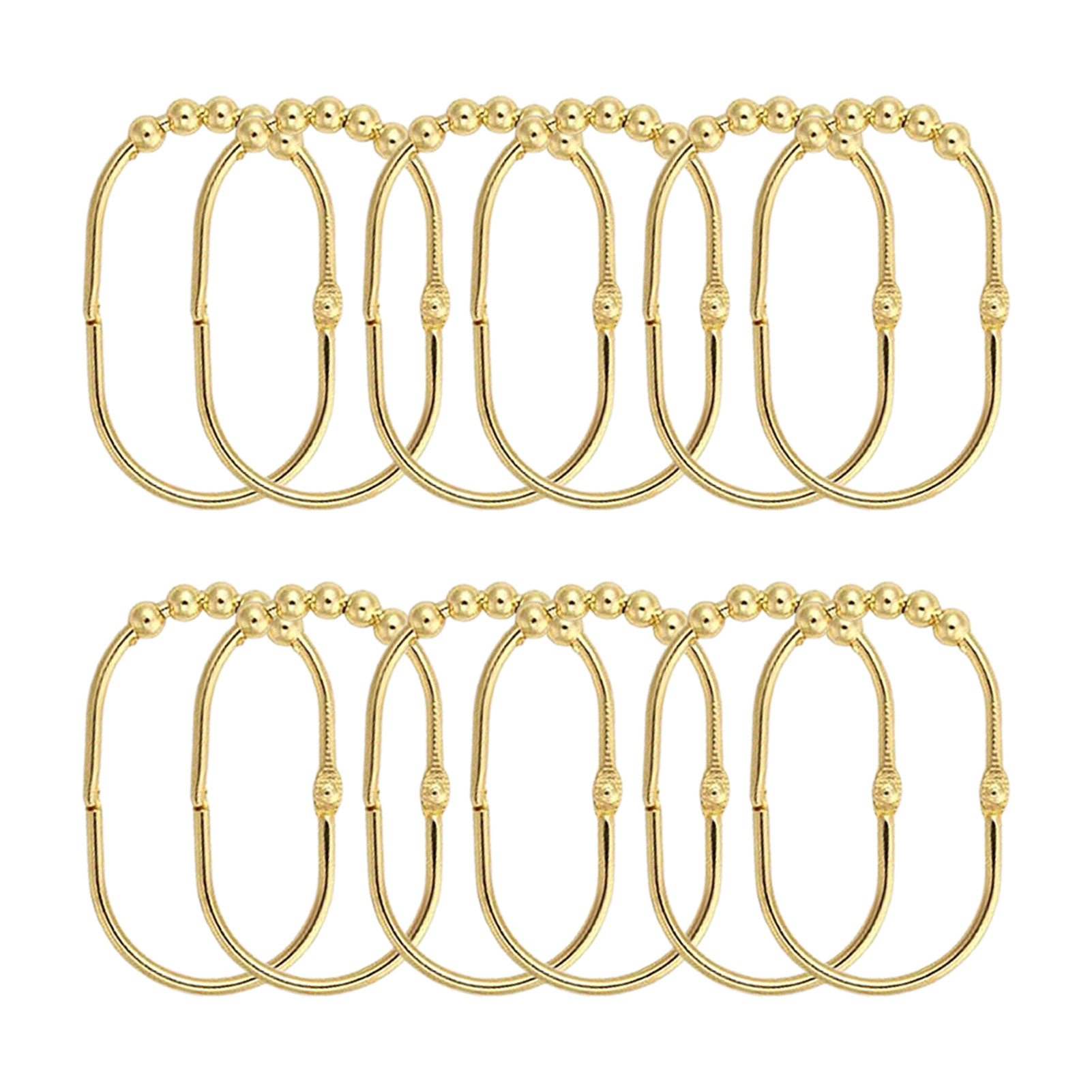 Warkul 12Pcs Shower Curtain Hook Heavy Duty Stainless Steel Five Balls ...