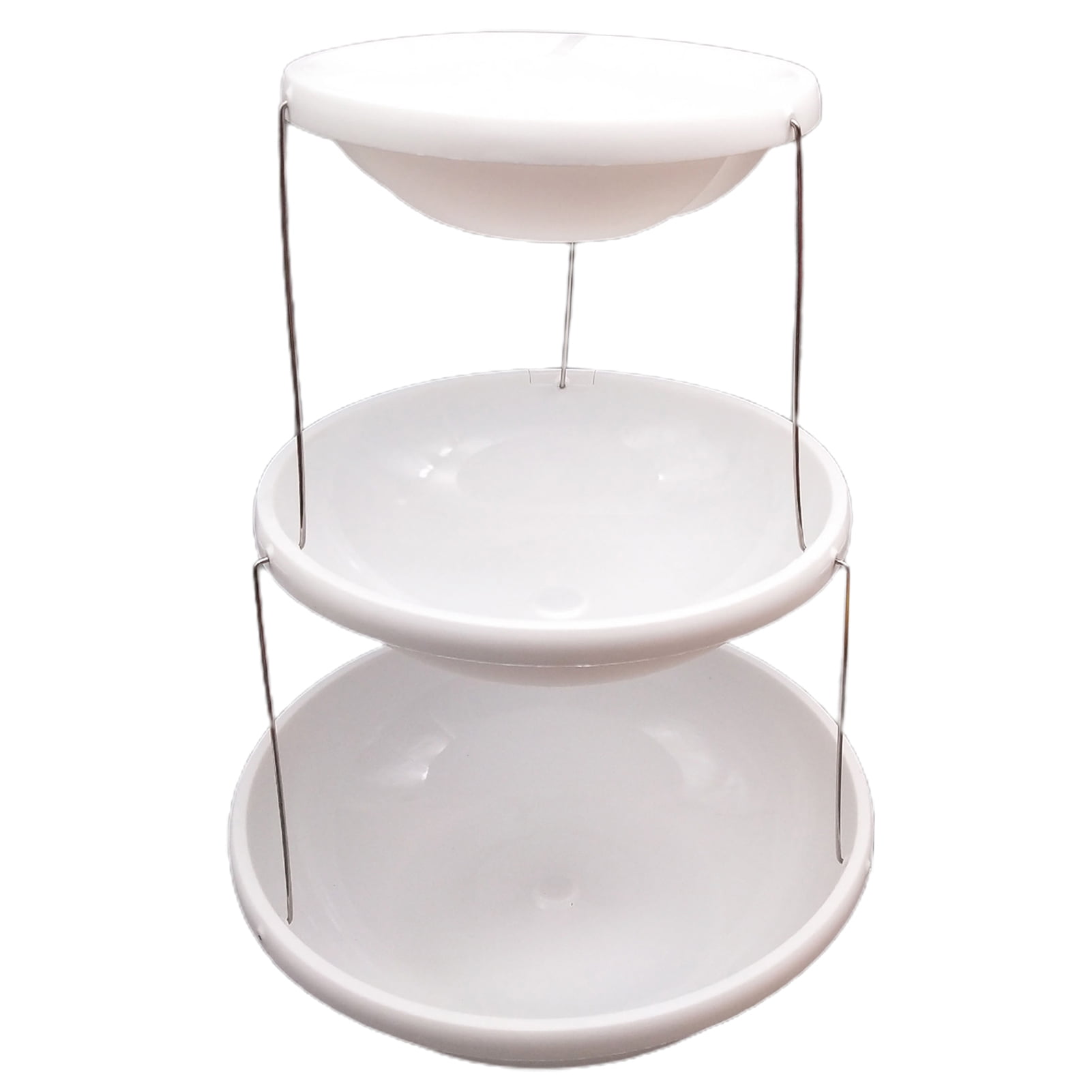 Warkul 2/3 Tier Twist Fold Party Bowl Serving Plate Collapsible Nesting ...