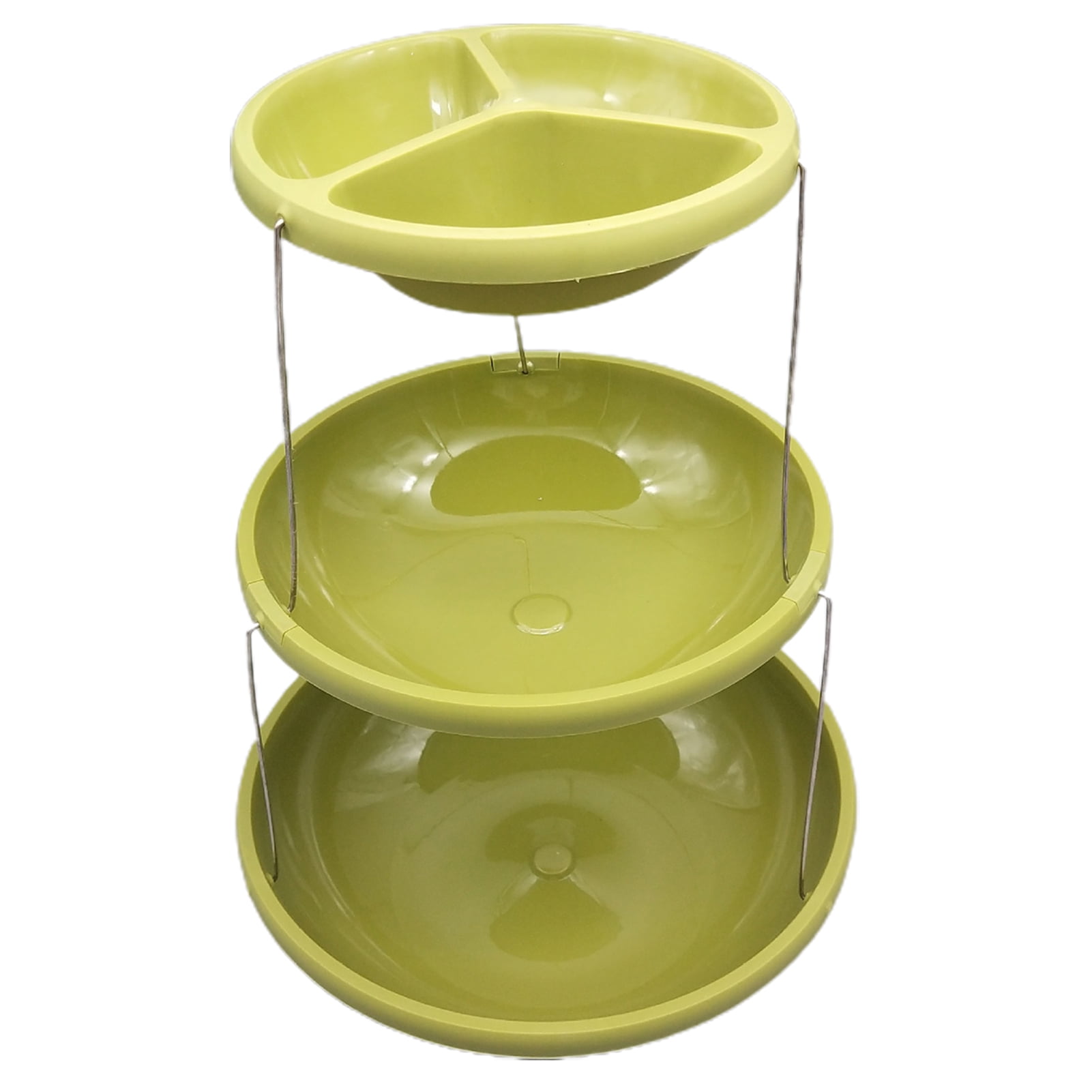 Warkul 2/3 Tier Twist Fold Party Bowl Serving Plate Collapsible Nesting ...