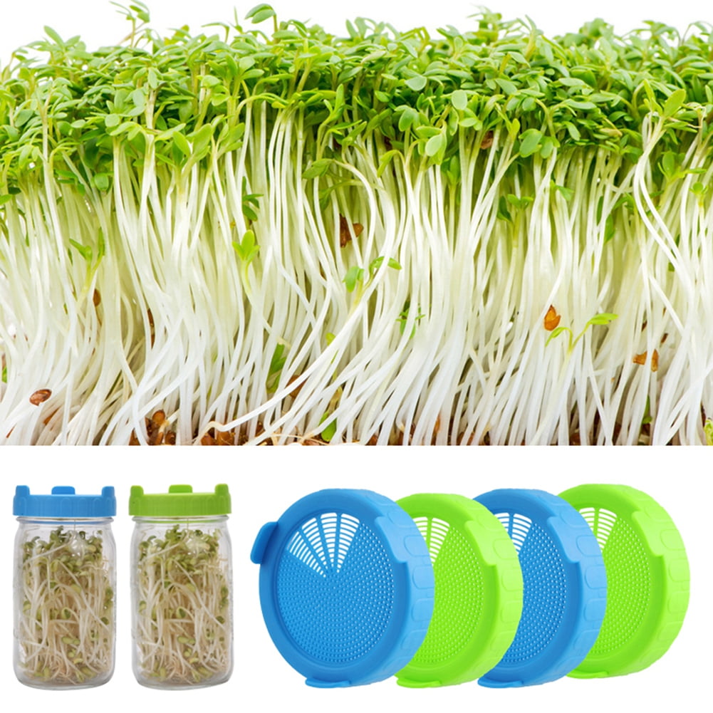 Warkul 2/4pcs Sprouting Lids, Plastic Sprout Lid, for Canning Jars ...