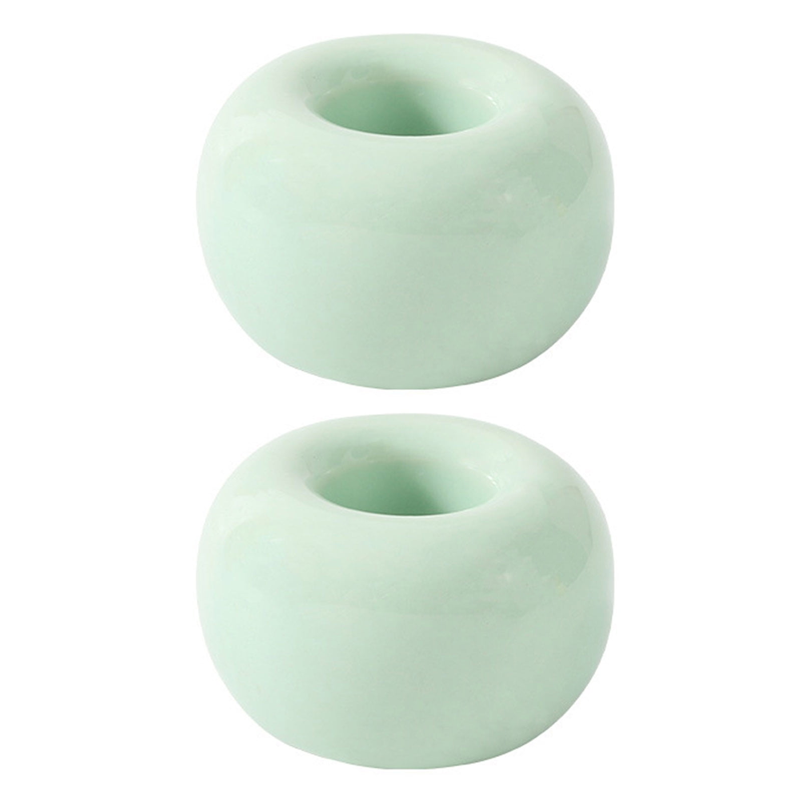 Warkul 2 Pcs Toothbrush Holders Smooth Japanese Style Ceramics Round ...