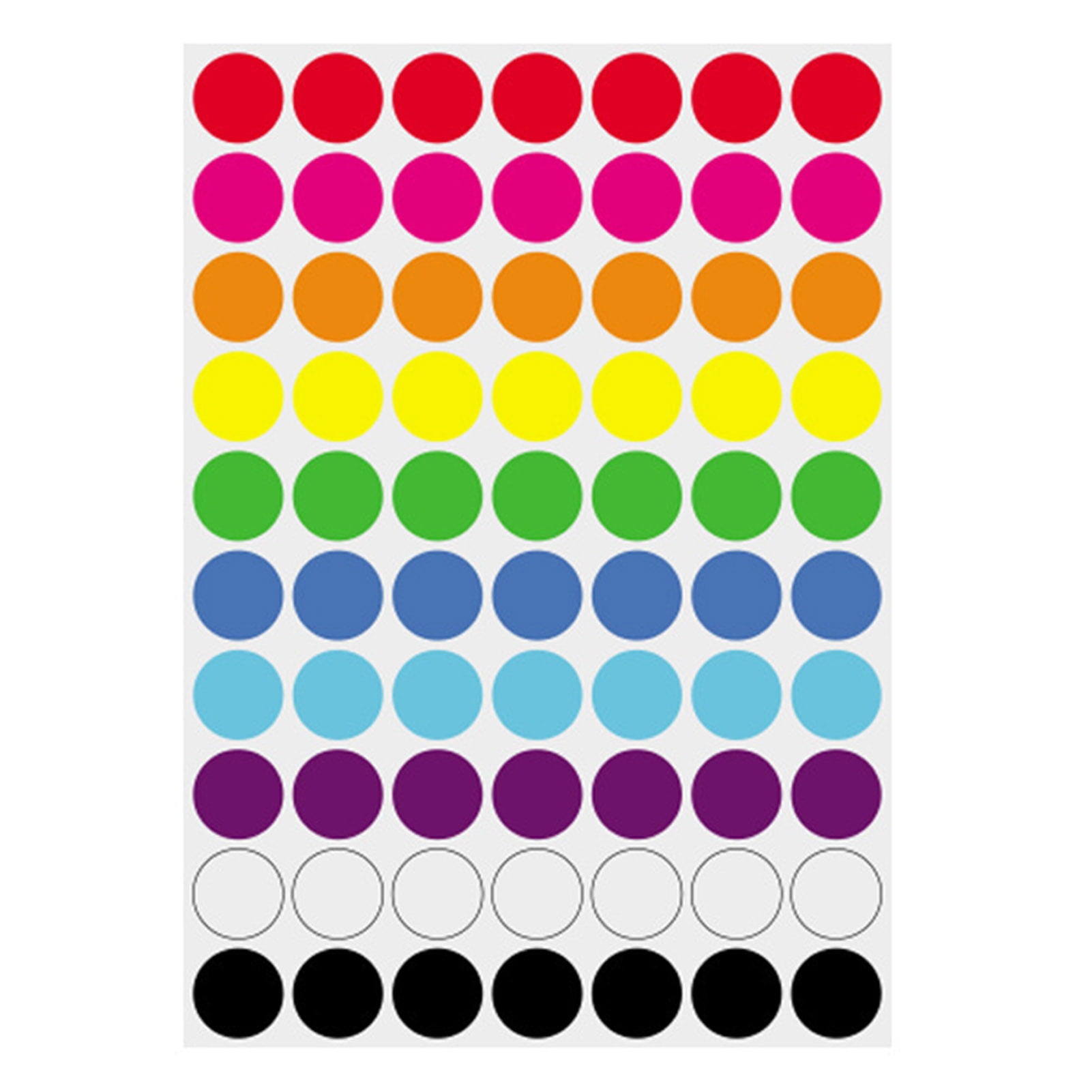 Warkul 20Pcs Colored Dot Stickers Circle Sticker Labels DIY Circle ...