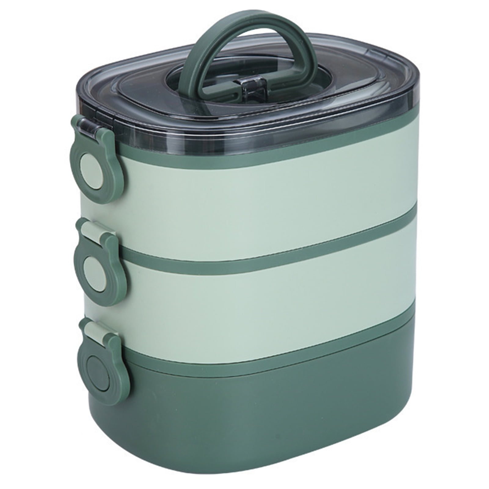 Warkul 2800ML Lunch Box Three Layer Large Capacity Portable Handle Food ...