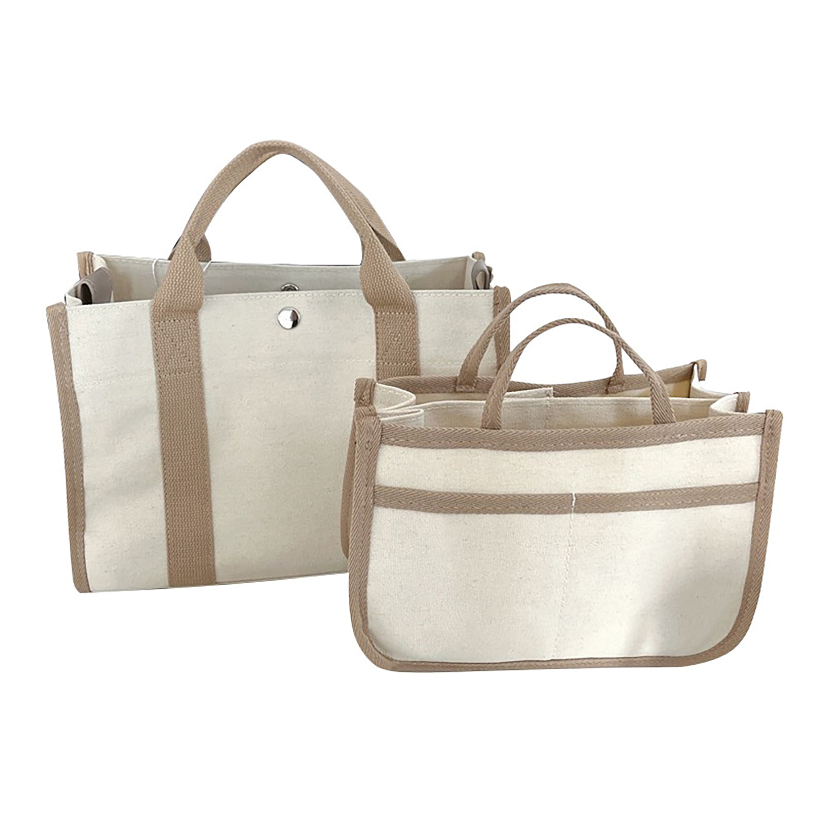 Warkul 2Pcs/Set Large Canvas Tote Bag for Women Large-capacity ...