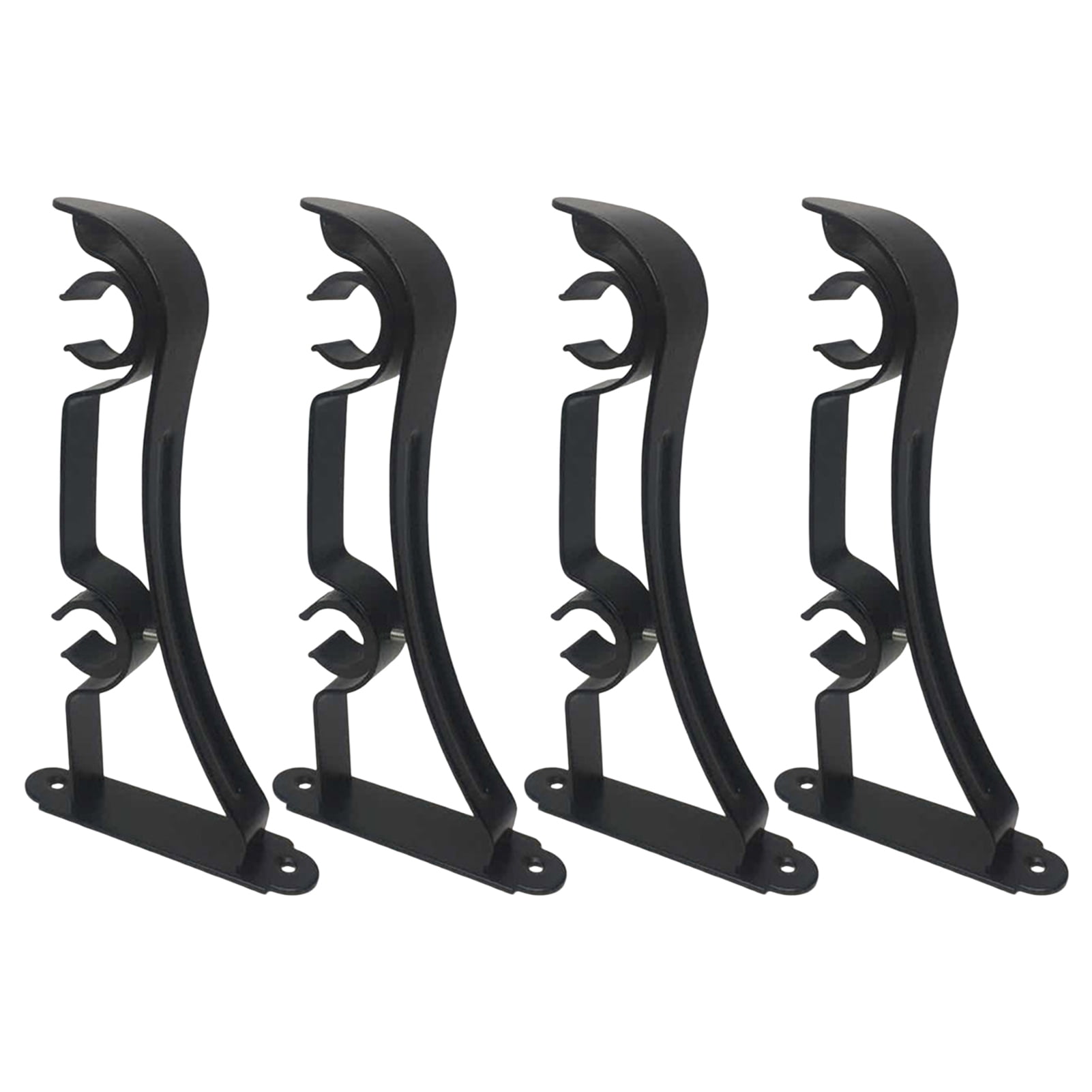 Warkul 4 Pcs Curtain Rod Bracket Heavy Duty Curtain Rod Holder Rod ...