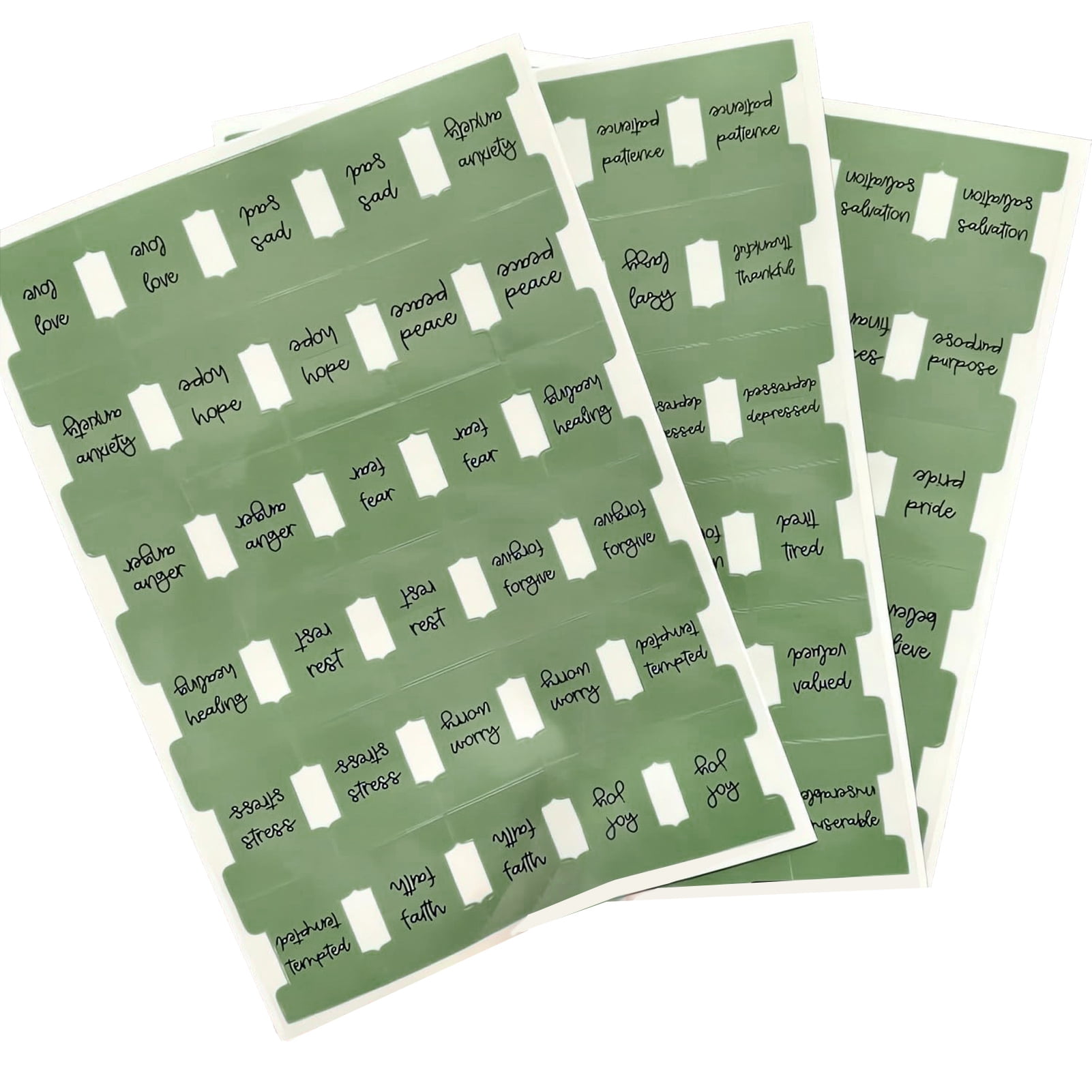 Warkul 4 Sheets/Set Prayer Bible Tab Self-adhesive Bible Sticky Index ...