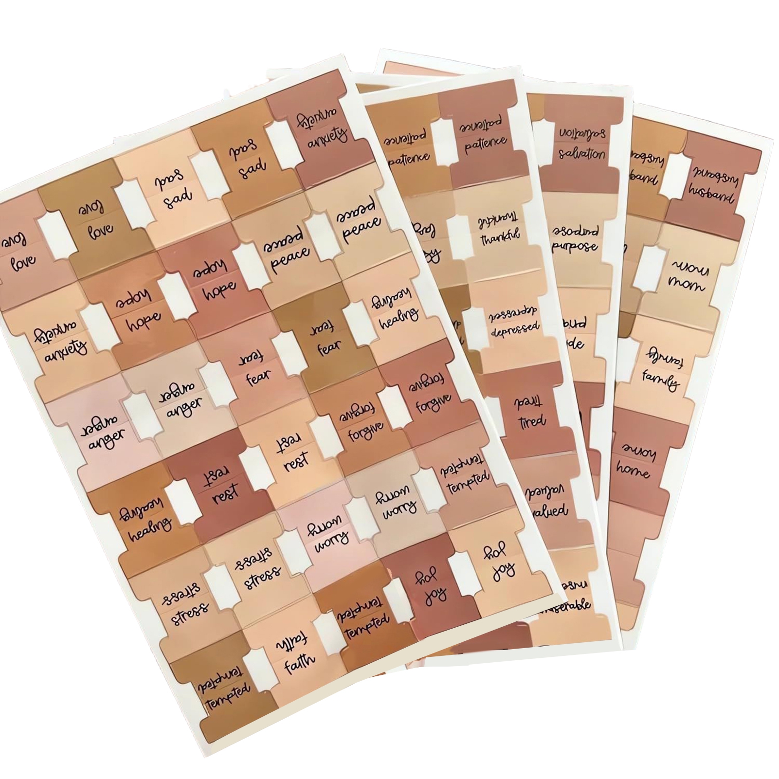 Warkul 4 Sheets/Set Prayer Bible Tab Self-adhesive Bible Sticky Index ...