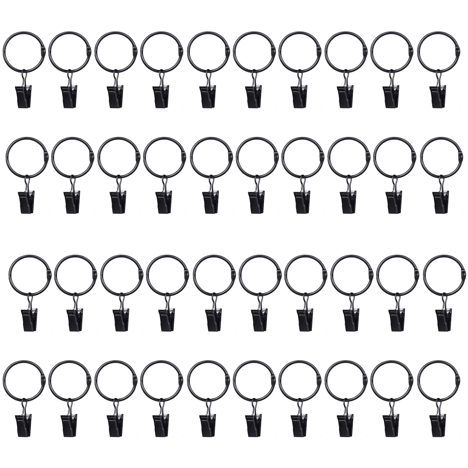 Warkul 40Pcs Curtain Hook with Clip Strong Bearing Capacity Openable ...