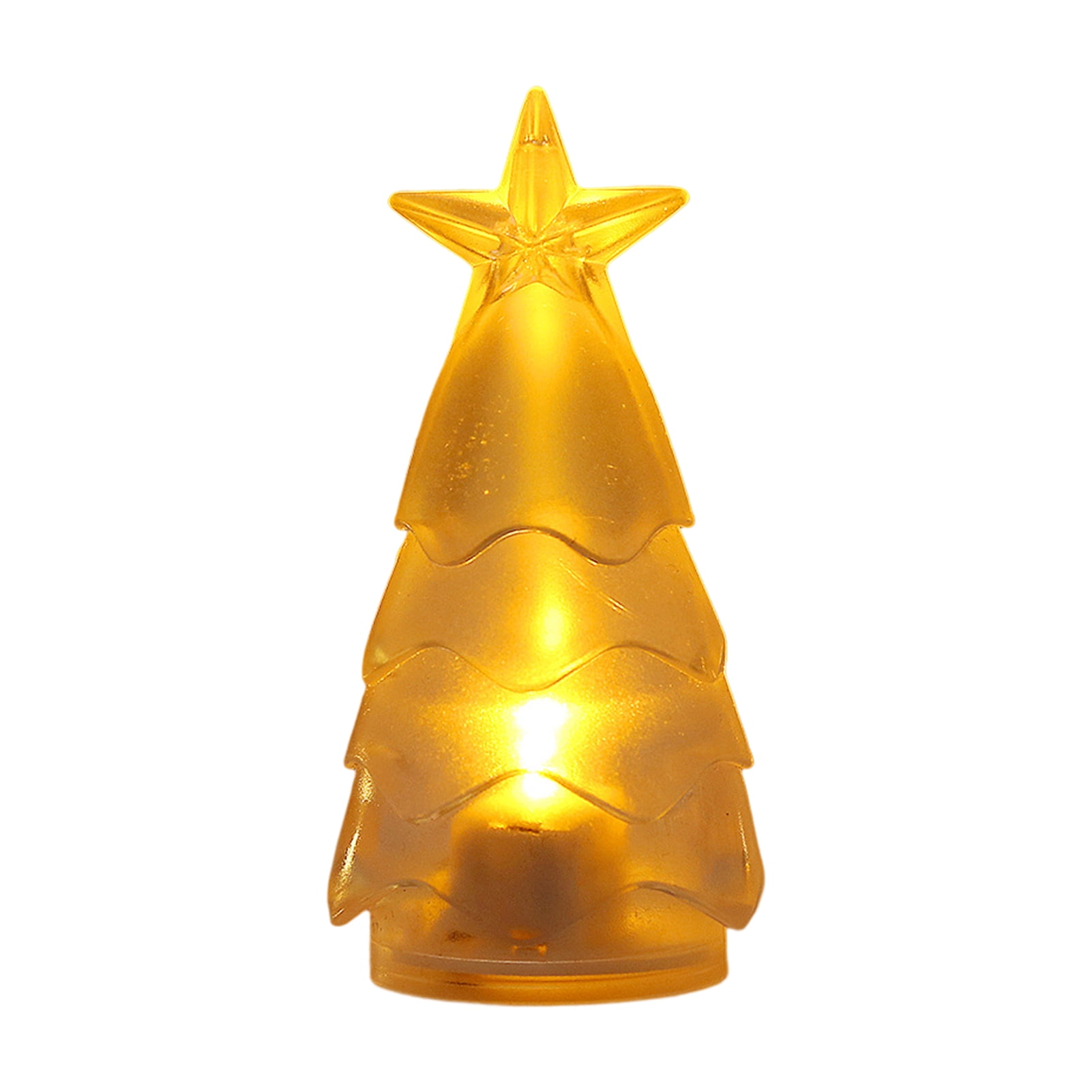 Warkul 4Pcs Flameless LED Electronic Candles Christmas Tree Shaped ...