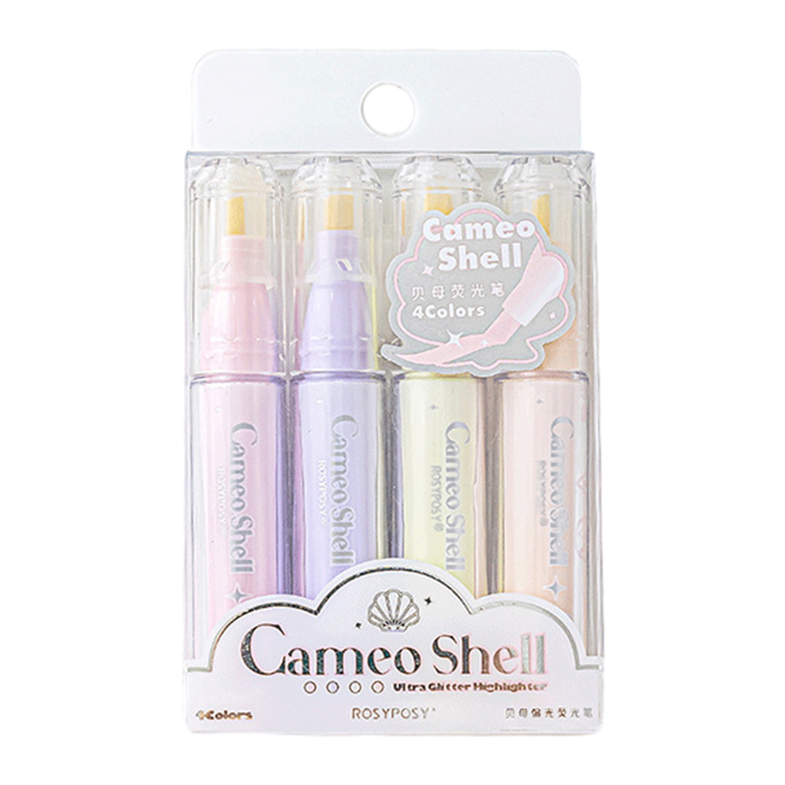 Warkul 4Pcs Macaron Color Highlighter Pens Durable Fiber Tip ...