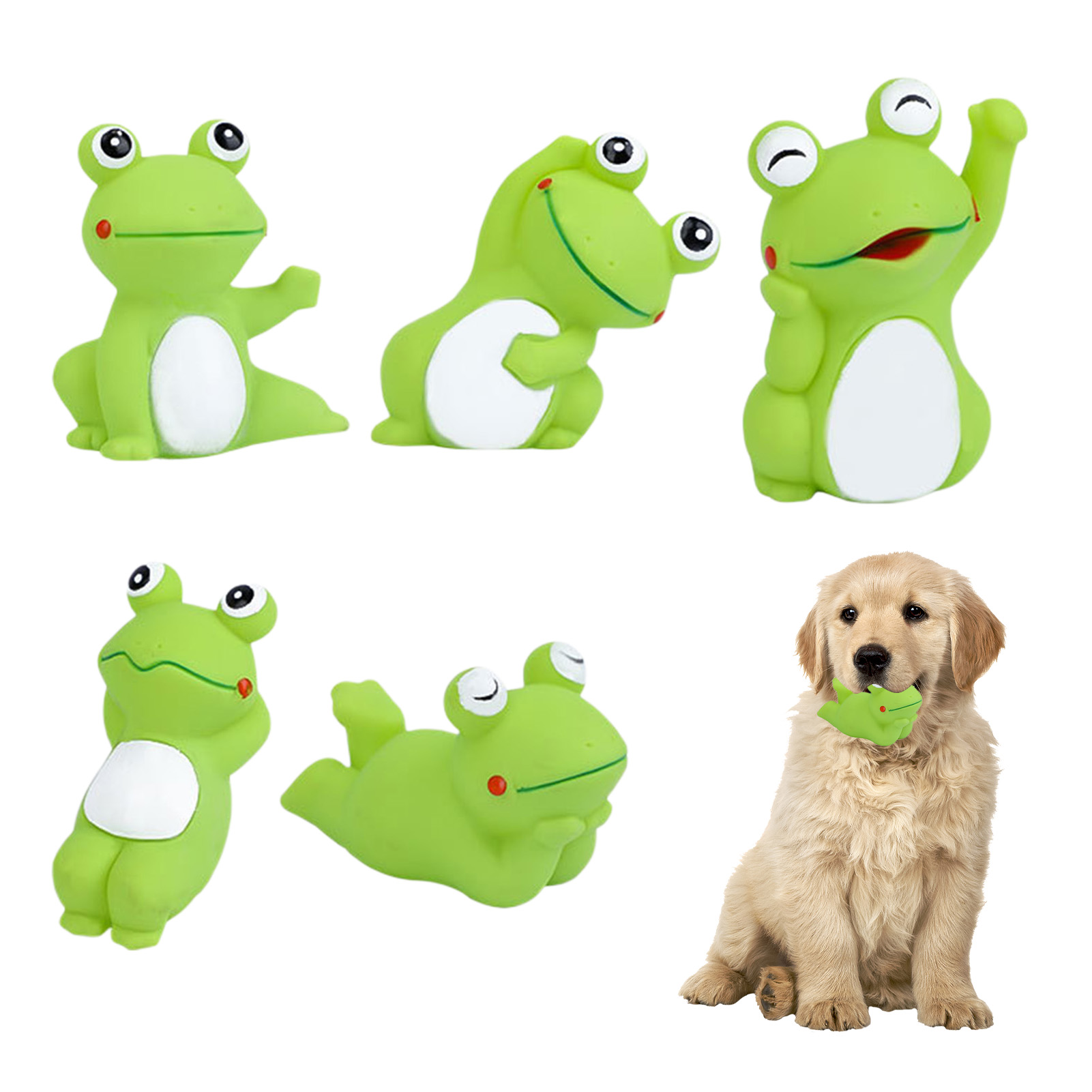 Warkul 4Pcs Pet Squeak Toys Creative Shape Adorable Appearance Vivid ...