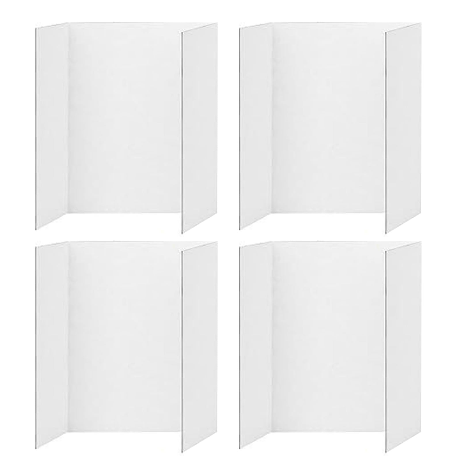Warkul 4Pcs Tri-Fold Poster Boards Small White Presentation Boards ...