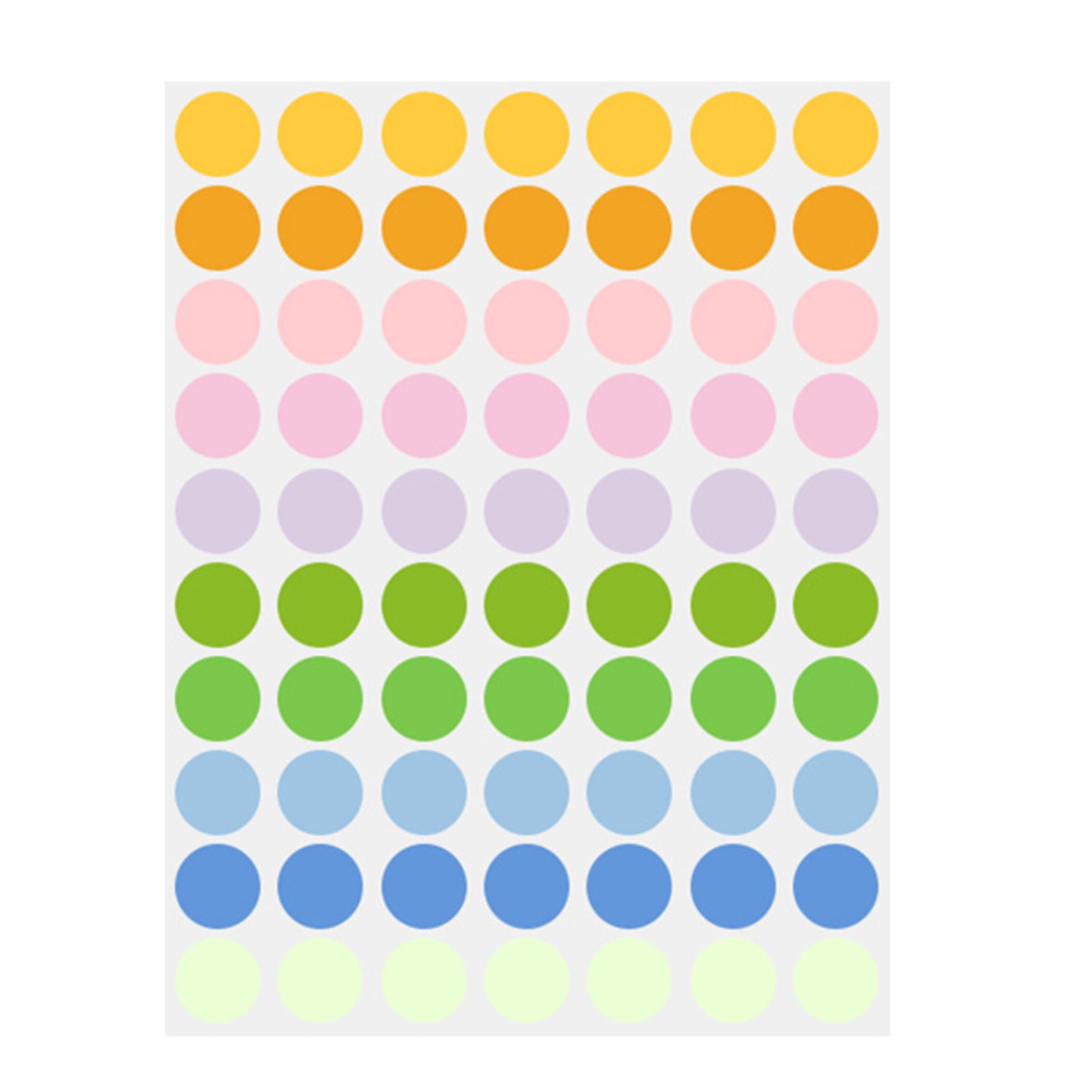 Warkul 50 Sheets 19MM Colored Dot Stickers Assorted Colors Removable ...