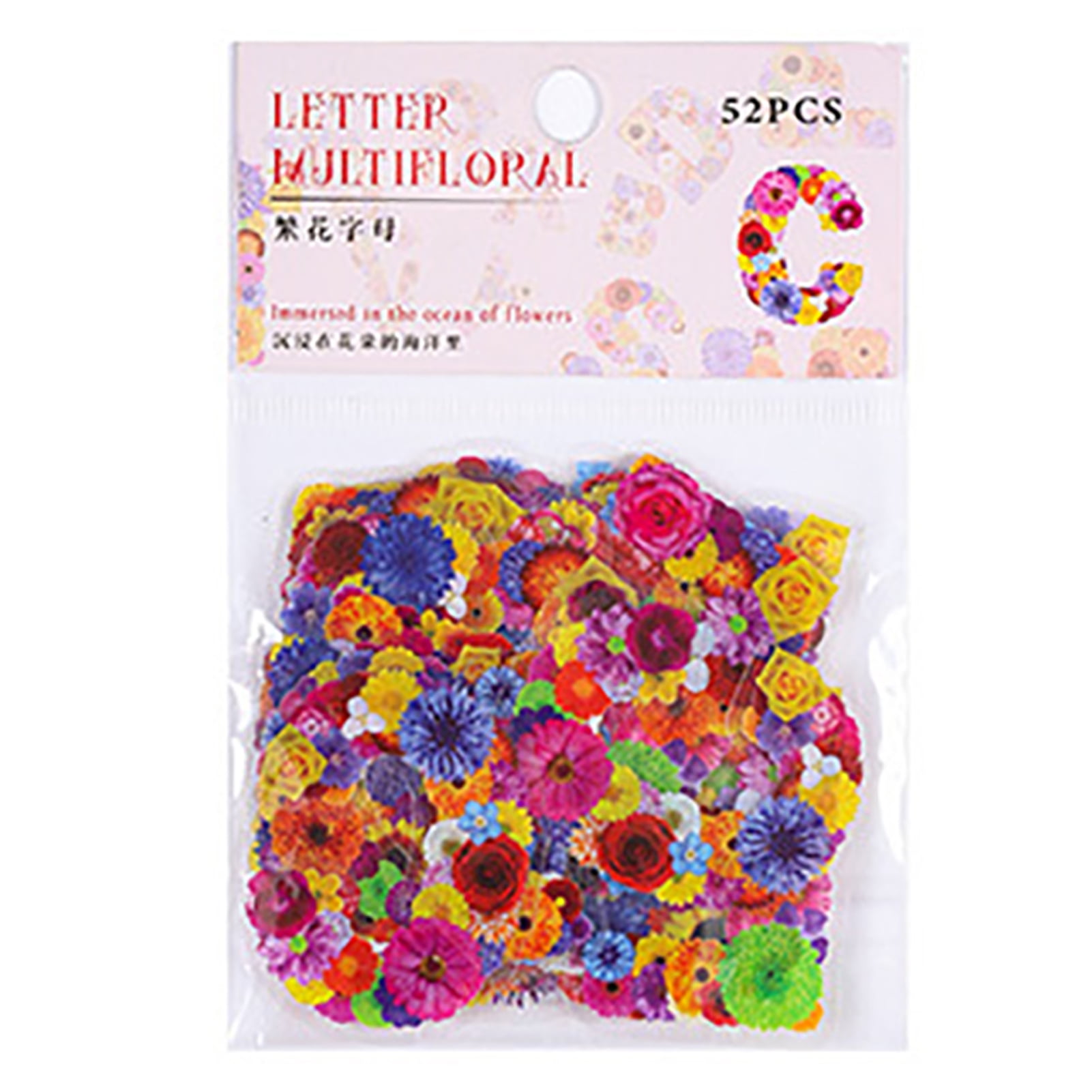 Warkul 52 Sheets Retro Letter Artistic PET Stickers Waterproof Rich ...