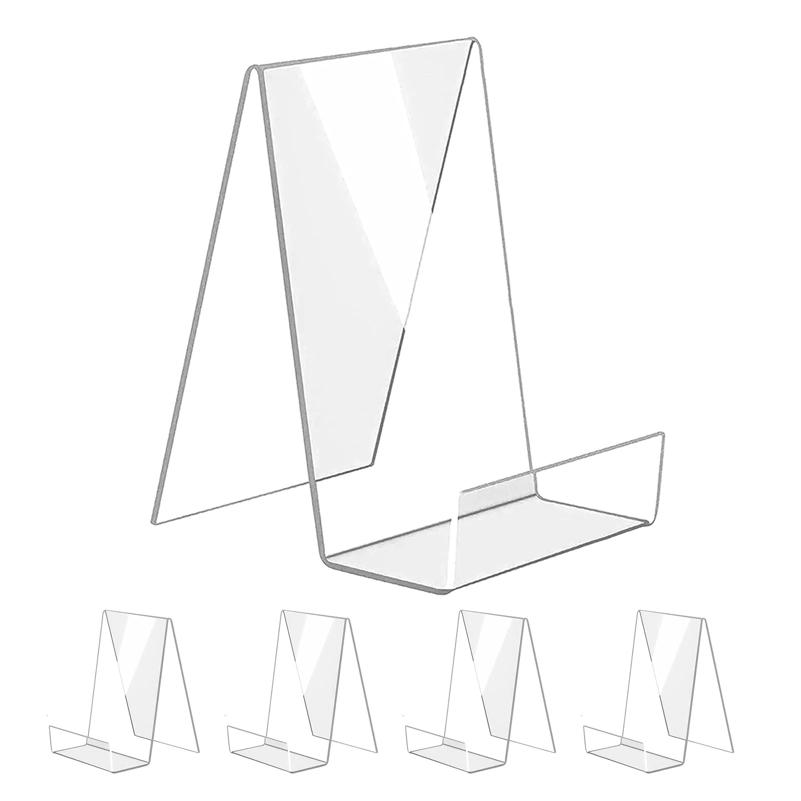 Warkul 5Pcs Acrylic Display Bracket Transparent Easel Stand Smooth Edge ...
