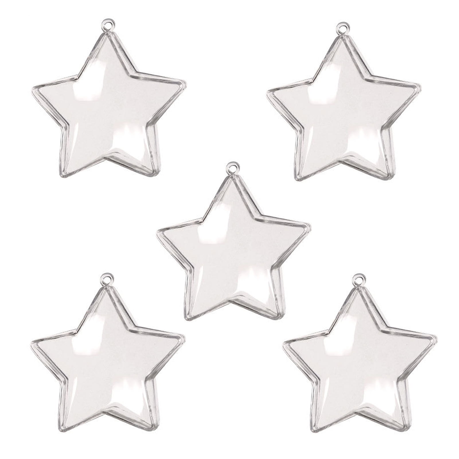Warkul 5Pcs Christmas Pentagram Pendants Smooth Surface Shatterproof ...