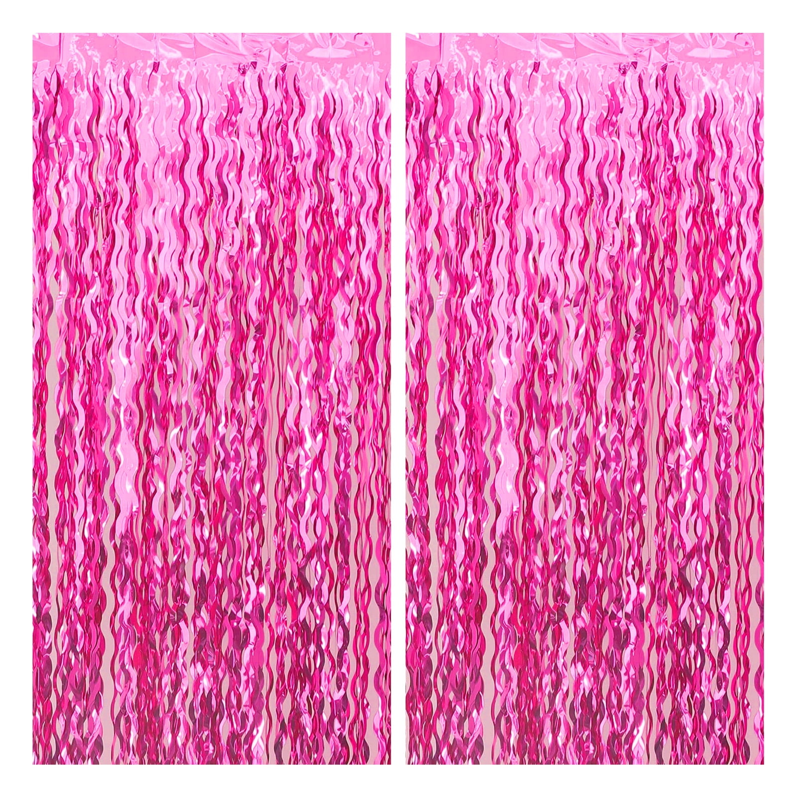 Warkul 5Pcs Wavy Tinsel Foil Fringe Curtains Vibrant Color Sparkling ...