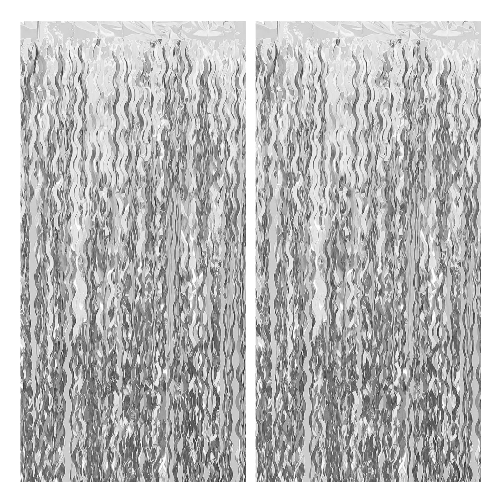 Warkul 5Pcs Wavy Tinsel Foil Fringe Curtains Vibrant Color Sparkling ...